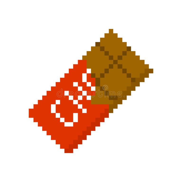 Pixel chocolate stock illustration. Illustration of treat - 85564948