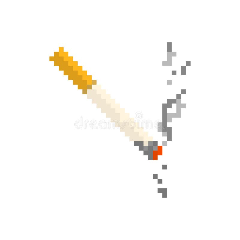 Pixel cigarette stock illustration. Illustration of pixel - 98159976