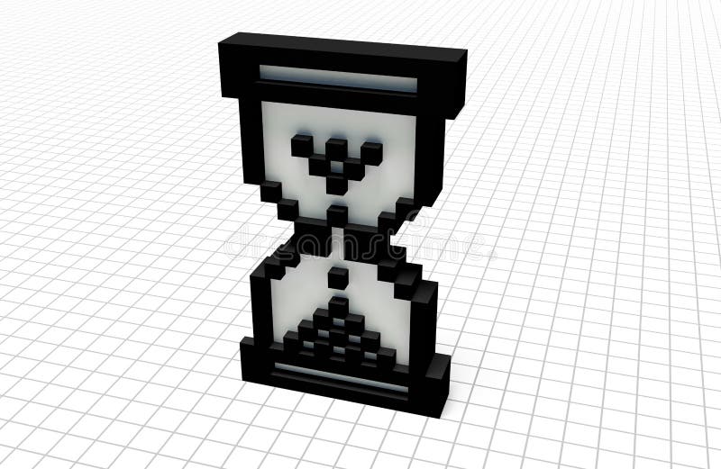 Pixel Clock Time Watch Retro Icon Stock Vector - Illustration of mouse ...