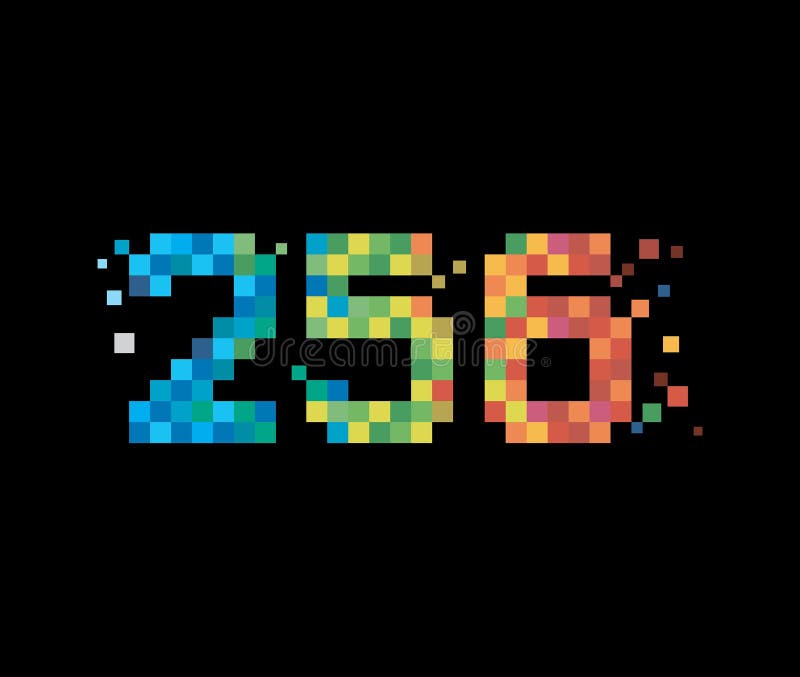 256 Pixel Colorfull Letter Logo Stock Vector - Illustration of isolated ...