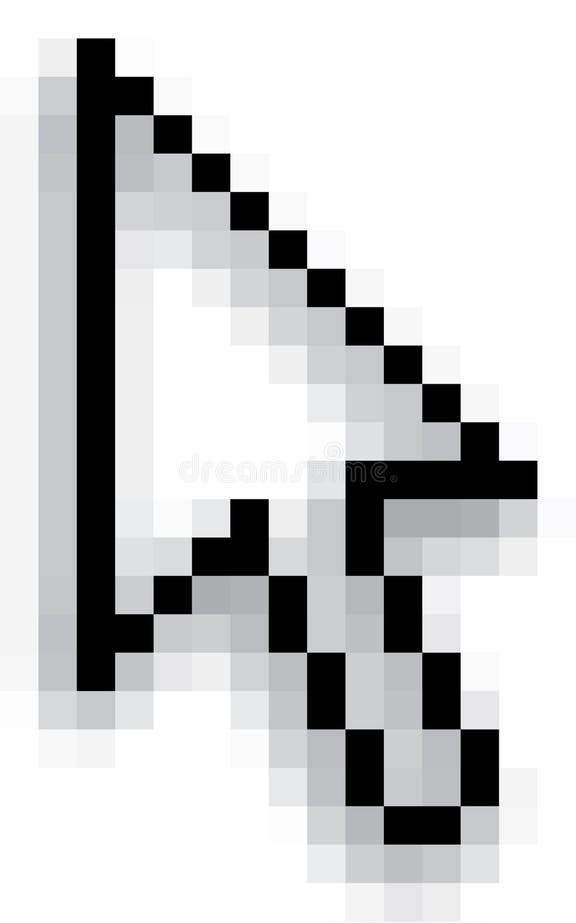 Pixel computer cursor stock vector. Illustration of pointer - 9322799