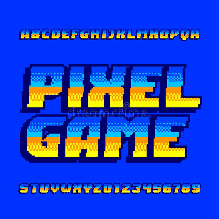 Pixel Game Font Stock Illustrations – 5,422 Pixel Game Font Stock ...