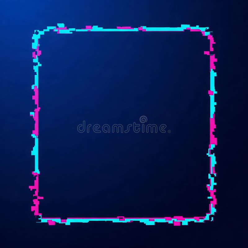 Pixel Corruption Frame Design Stock Illustration - Illustration of ...