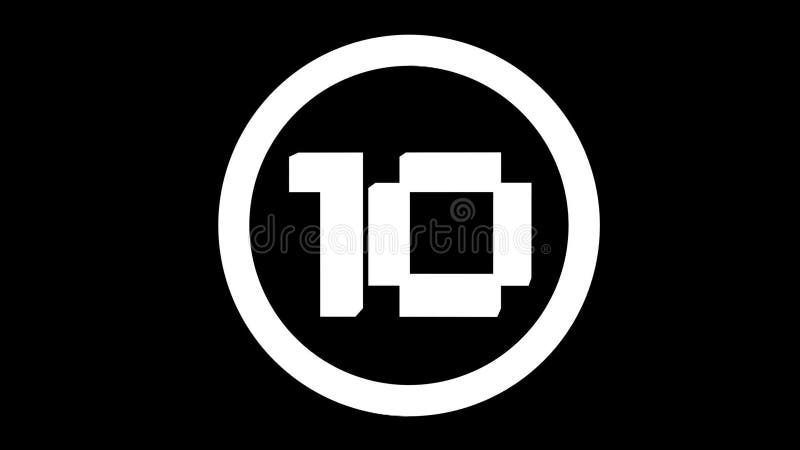 Pixel Countdown from 10 stock video. Video of count - 204642475