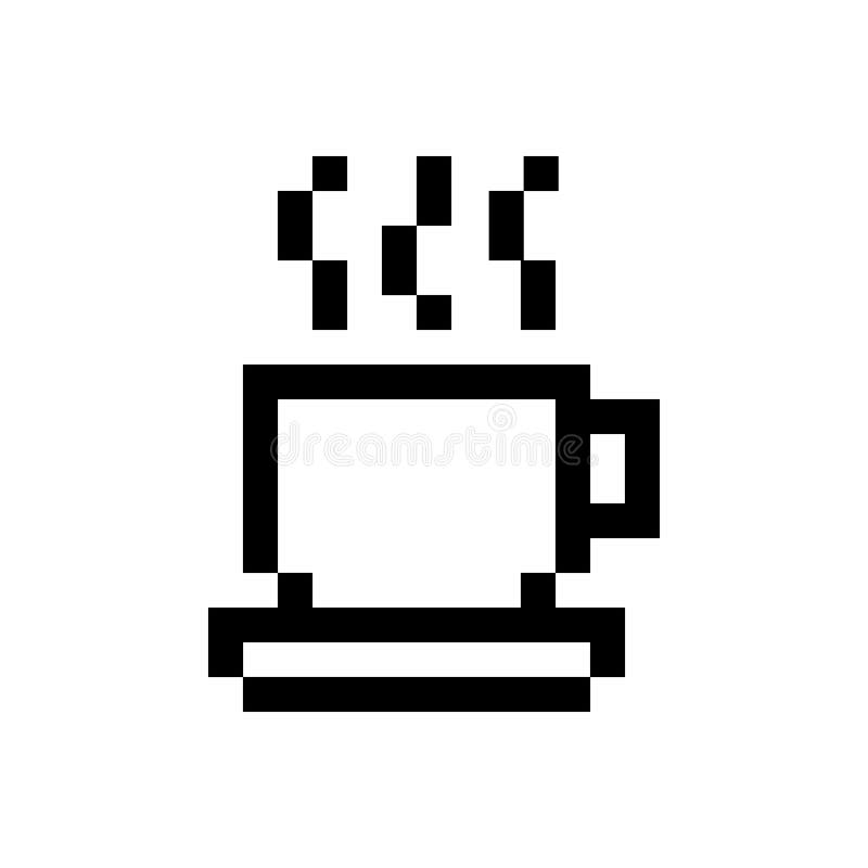 Pixel Cup of Coffee. 8 Bit Pixelated Vector, Isolated Stock Vector ...