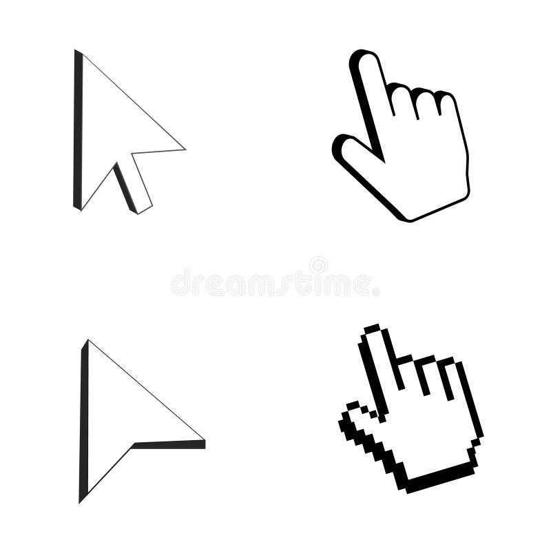 Pixel cursor icon stock vector. Illustration of cursor - 108369470