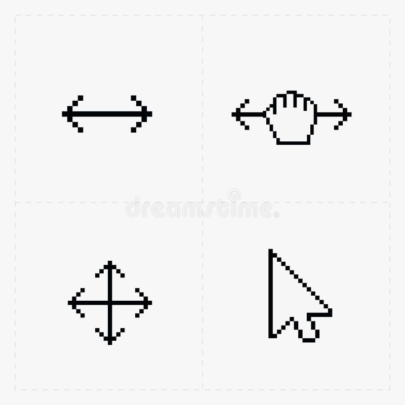 Pixel Cursors Icons on White.Vector Illustration Stock Vector ...