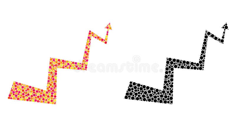 Pixel Curve Arrow Mosaic Icons Stock Vector - Illustration of casual ...