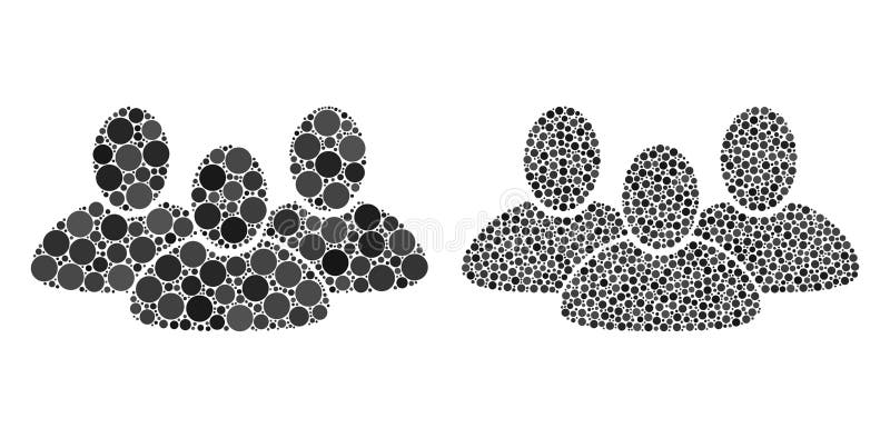 Circle Customer Group Icon Collage Stock Vector - Illustration of ...