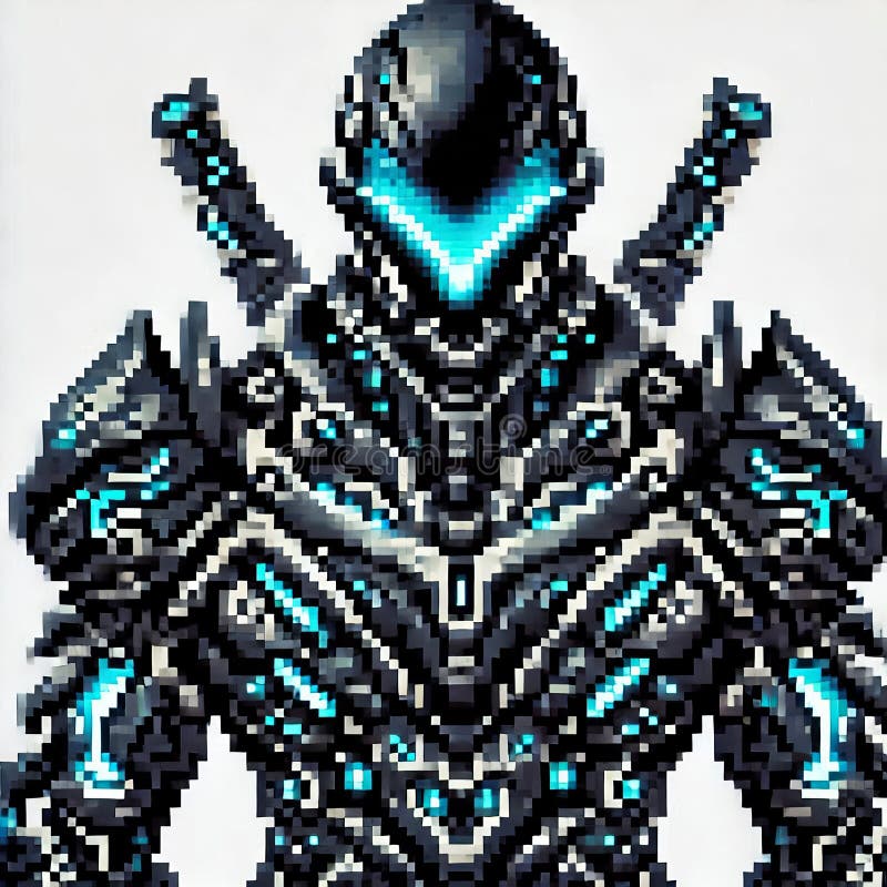 Pixel Art Cybernetic Warrior Stock Illustrations – 15 Pixel Art Cybernetic Warrior Stock ...