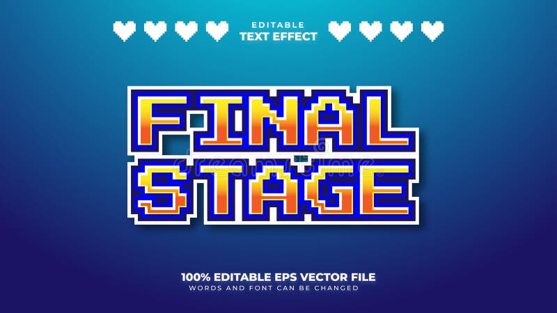 Final Stage Text Effect, Editable Text Effect Stock Vector ...