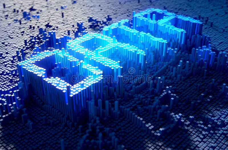 Pixel Data Concept stock illustration. Illustration of program - 78800640