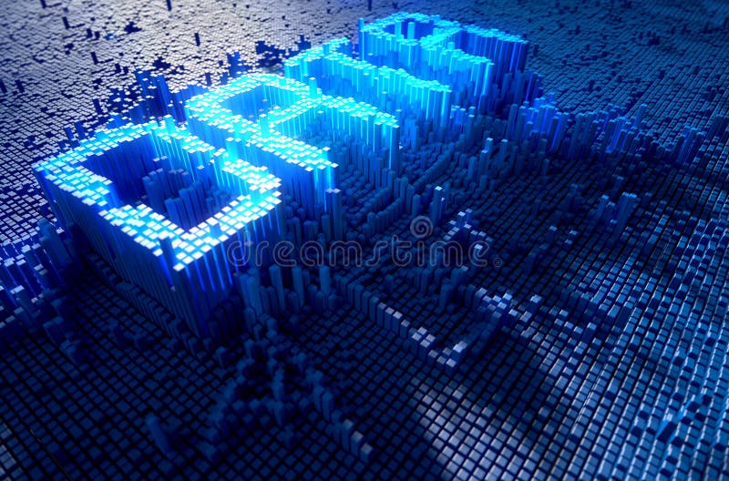 Pixel Data Concept stock illustration. Illustration of program - 78800826