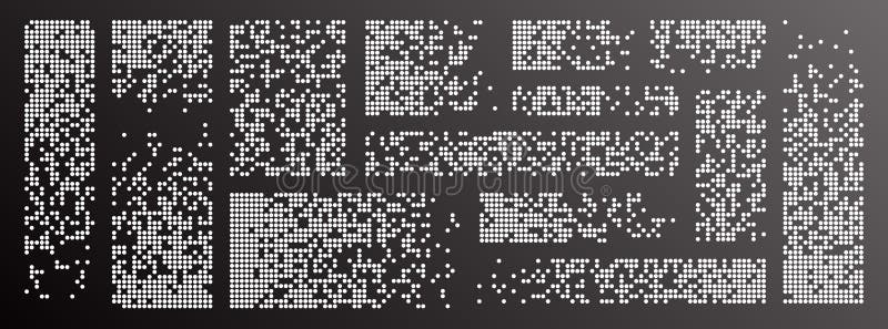 Pixel Decay Background. Scattered Dotted Pattern. Decay Effect. Set ...