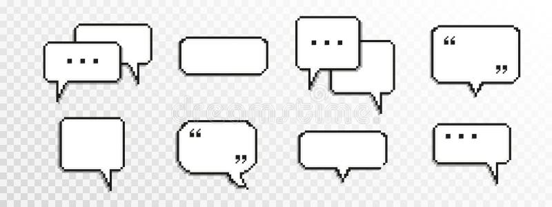 Pixel Dialogue Box. Chat Speech. Communication Box. Dialog Cloud. 8-bit ...