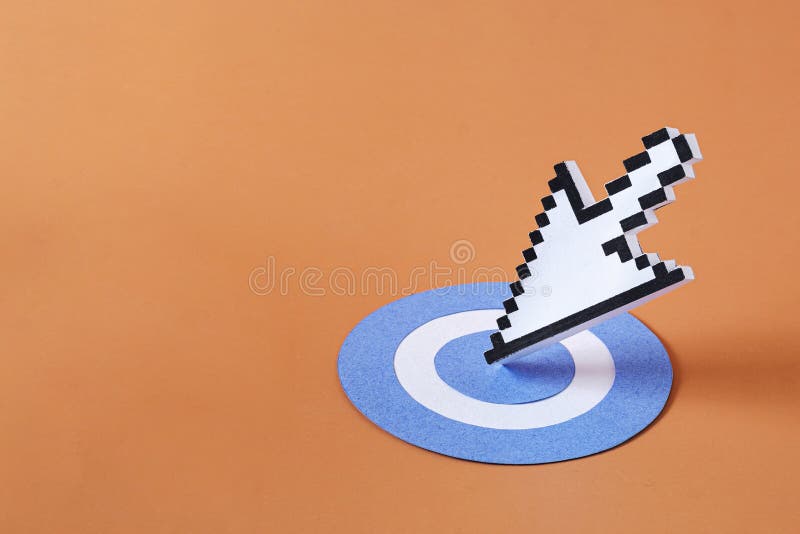 Pixel Digital Arrow Mouse Pointer Modern Technology Stock Photo - Image ...