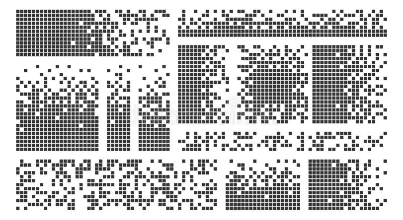 Pixel Disintegration Background. Decay Effect. Dispersed Dotted Pattern ...