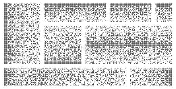 Pixel Disintegration Background. Halftone Effect with Small Squares and ...