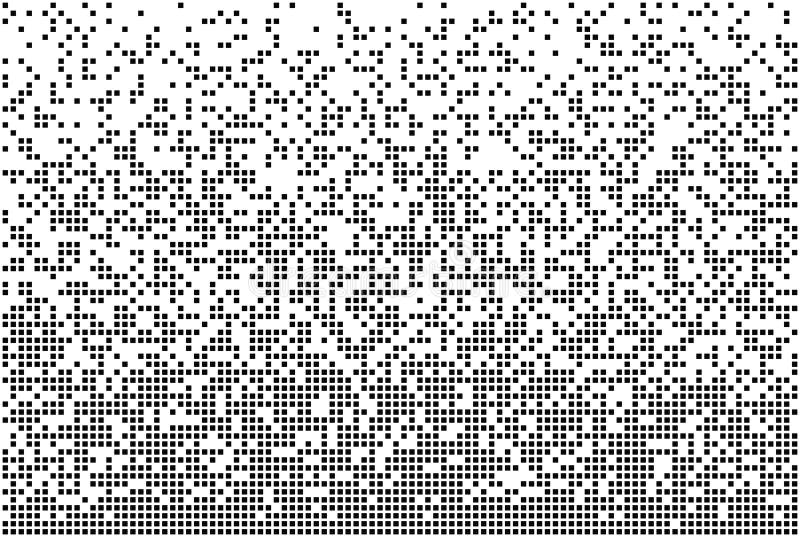 Pixel Disintegration Background. Halftone Effect with Small Squares and ...
