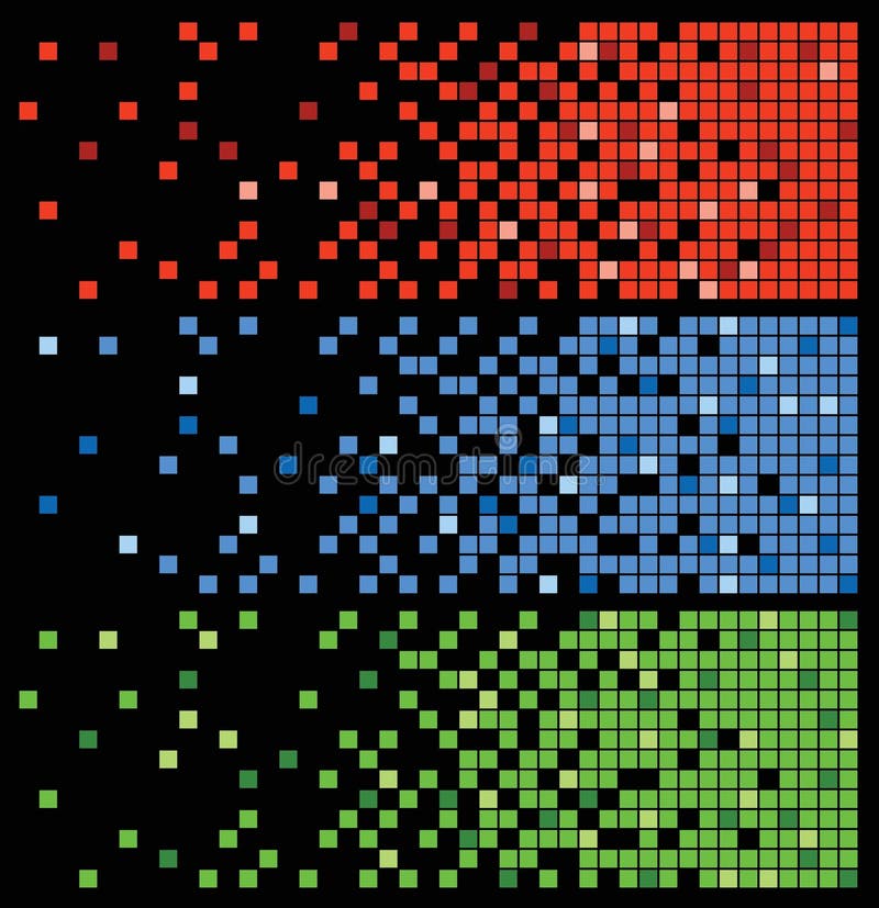 Pixel Disintegration Color Backgrounds. Decay Effect. Dispersed Dotted ...