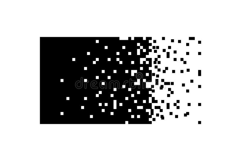 Pixel Disintegration Color Backgrounds. Decay Effect. Dispersed Dotted Pattern Stock Vector ...