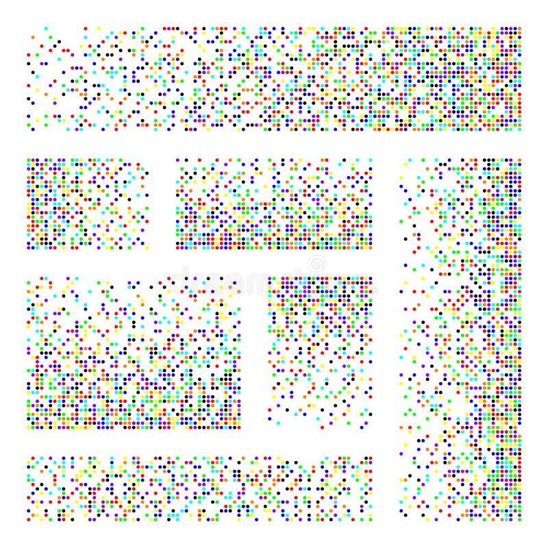 Pixel Disintegration, Decay Effect. Various Rectangular Elements Made ...