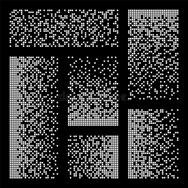 Pixel Disintegration, Decay Effect. Various Rectangular Elements Made ...