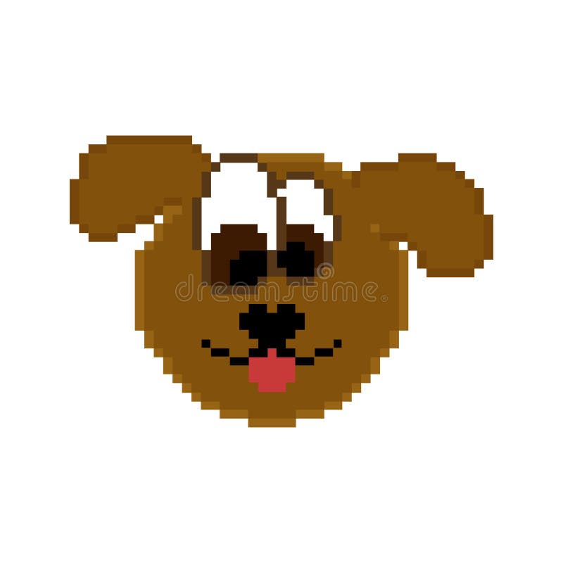 Pixel art animal faces stock vector. Illustration of pixelated - 29511801