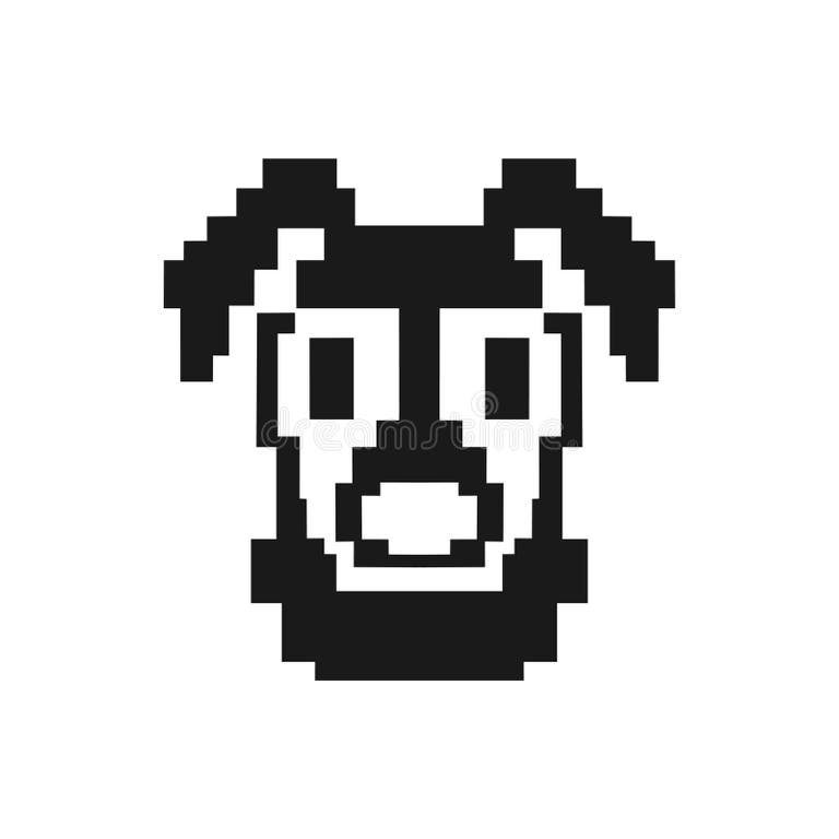 Pixel dog face stock vector. Illustration of head, animal - 340998913