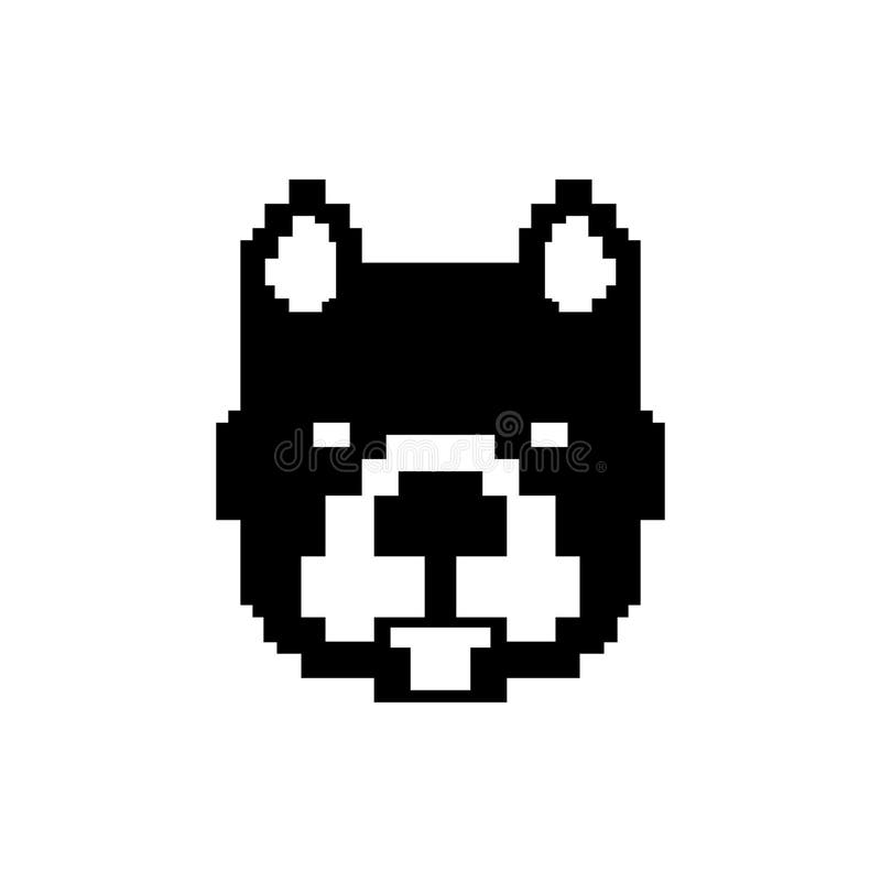 Pixel dog face stock vector. Illustration of sign, portrait - 364439284