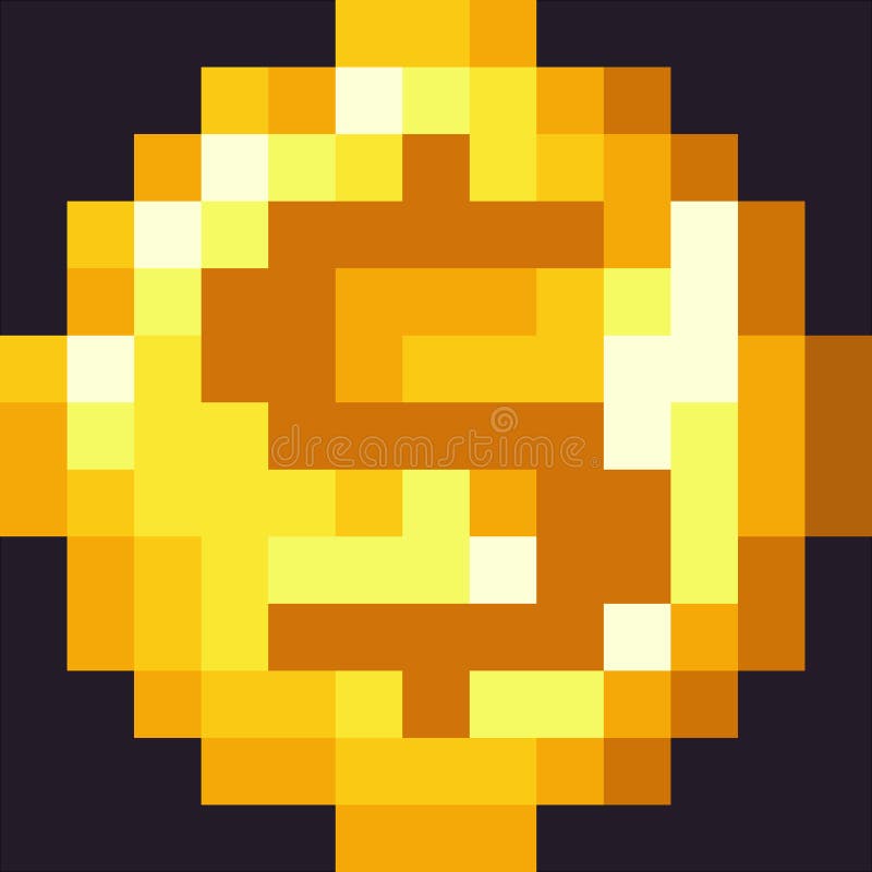 Pixel Coin Logo Icon Design Stock Vector - Illustration of logo ...