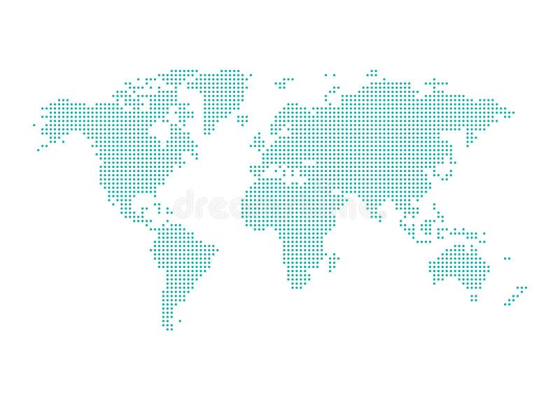 Pixel dotted map of World stock vector. Illustration of business ... Pixel dotted map of World stock vector. Illustration of business ...