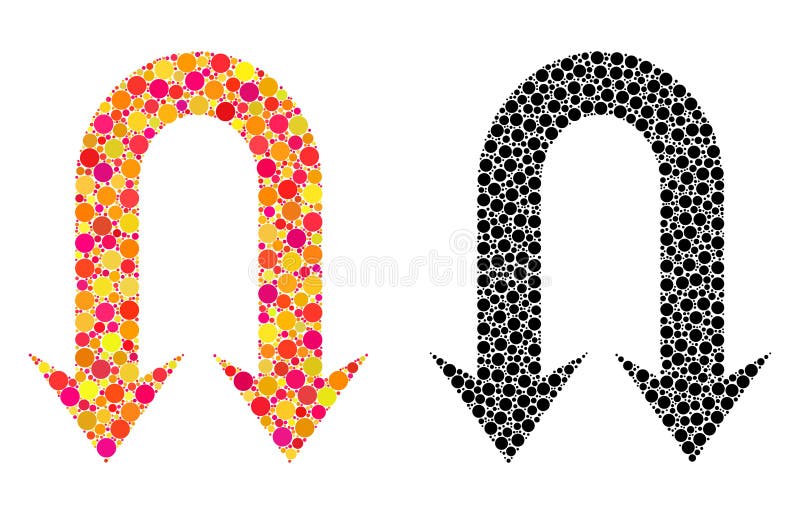 Double Back Arrow Recursion Mosaic of Double Back Arrow Icons and ...