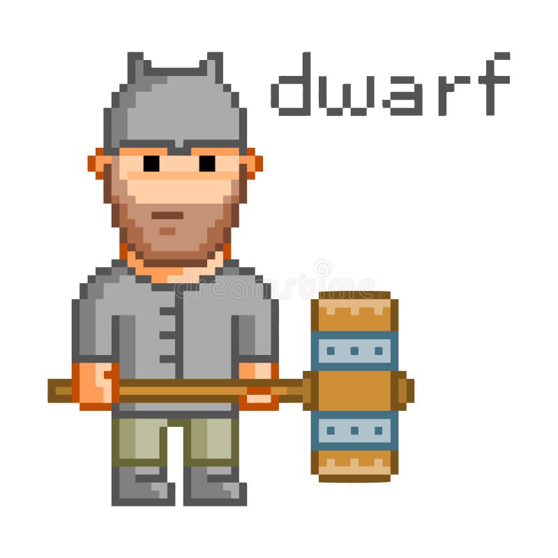 8 Bit Dwarf 16x16 Sprite Pixel Art By Obinsun Pixel Art Pixel Art Images