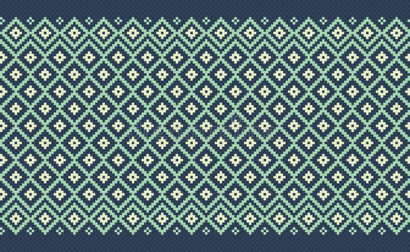 Pixel Ethnic Pattern Vector Embroidery Aztec Background Geometric