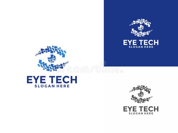 Pixel Eye Logo Vector Design Template. Digital Eye Tech Logo Vector ...
