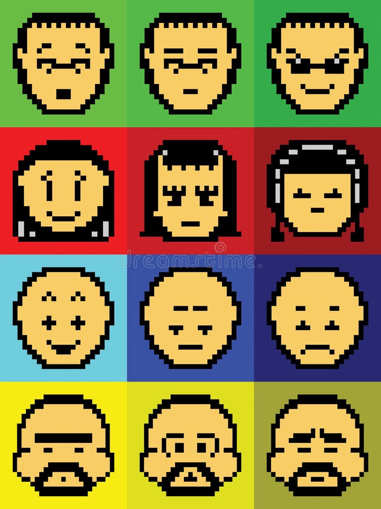 Sad Pixel Face Stock Illustrations – 1,178 Sad Pixel Face Stock ...