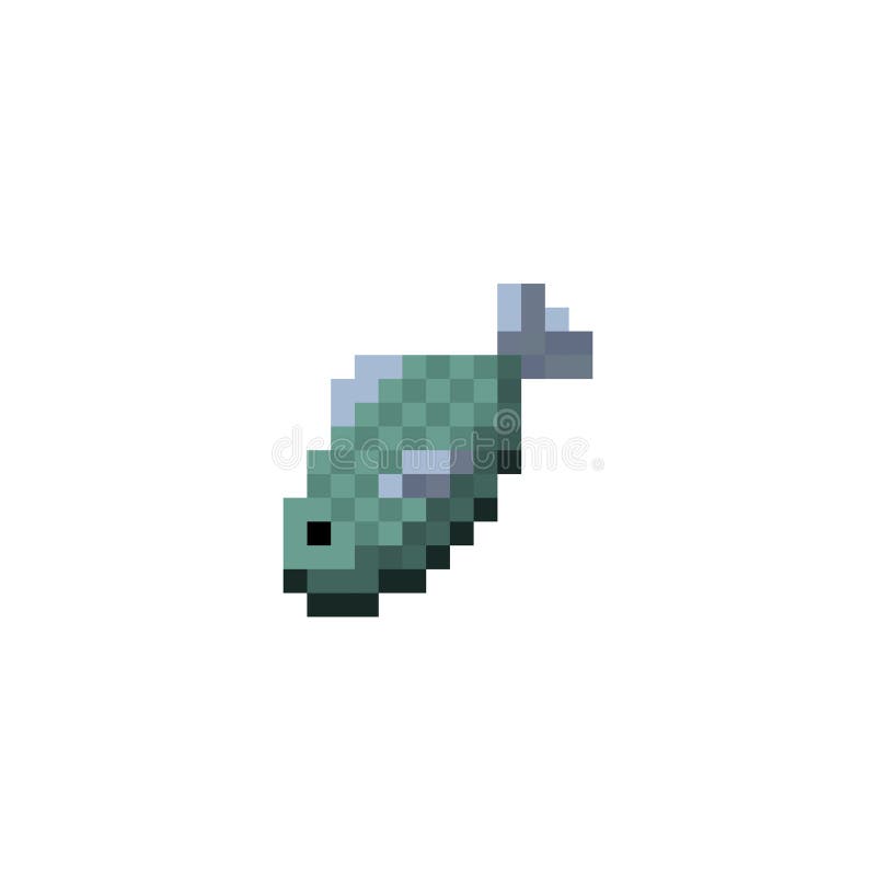 Pixel fish images for game stock vector. Illustration of character ...