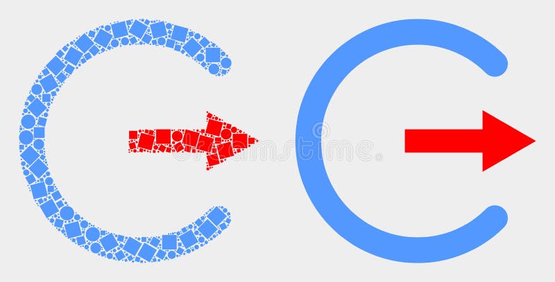 Pixelated and Flat Vector Log Out Icon Stock Vector - Illustration of ...