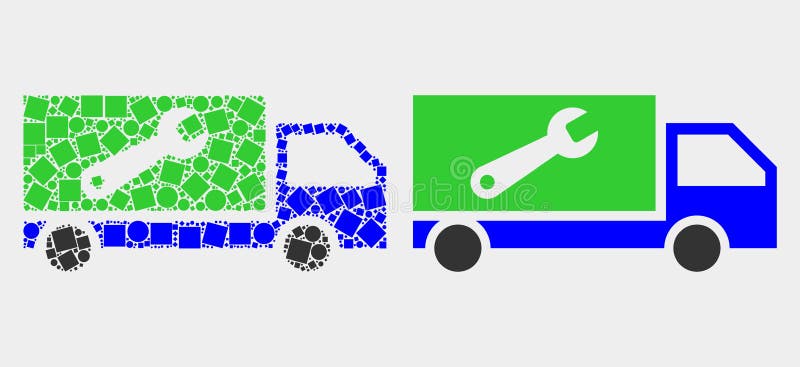 Vector Lorry Icon and Distress by Courier Watermark Stock Vector ...
