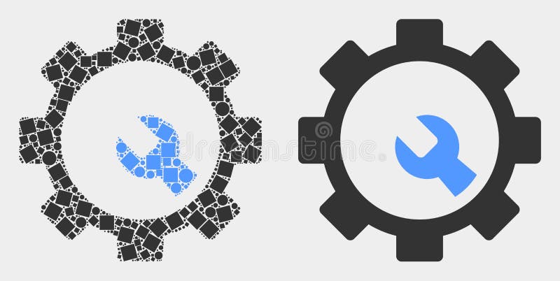 Pixelated and Flat Vector Setup Tools Icon Stock Vector - Illustration ...