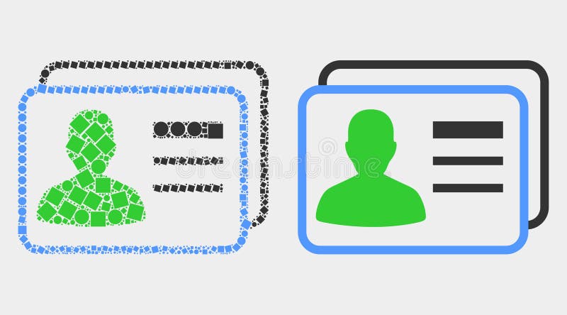 Vector User Card Icon and Scratched Standards Watermark Stock Vector ...