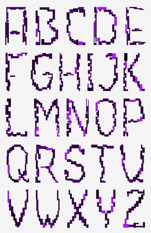 Pixel Font Pixel Grid Stock Illustrations – 888 Pixel Font Pixel Grid ...