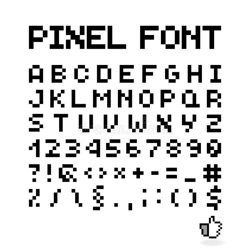 Pixel Font, Isolated Vector Letters, Alphabet Stock Vector ...