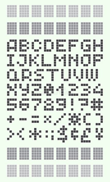 Pixel Font Pixel Grid Stock Illustrations – 2,678 Pixel Font Pixel Grid ...