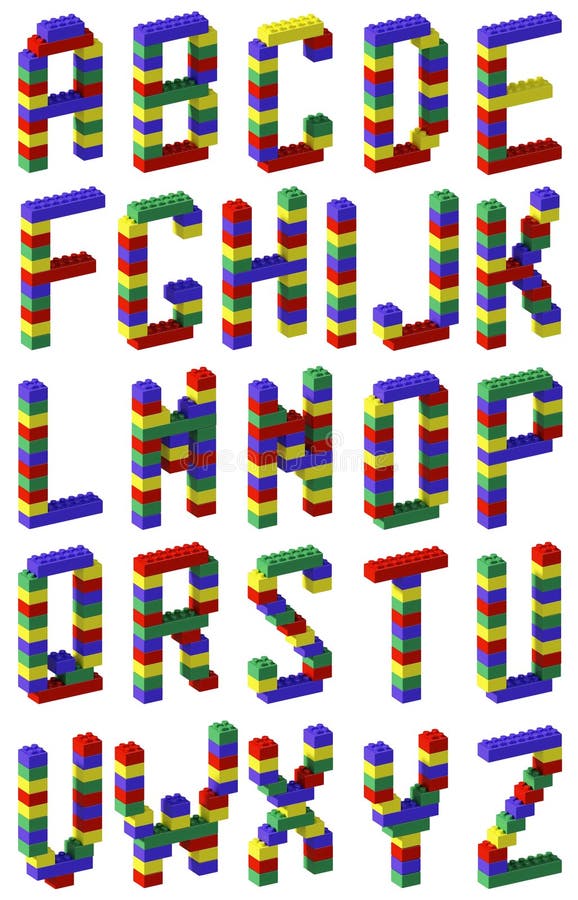 Pixel font toy block style stock illustration. Illustration of child ...