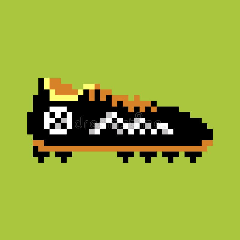 Pixel football boot stock vector. Illustration of pictogram - 78004483