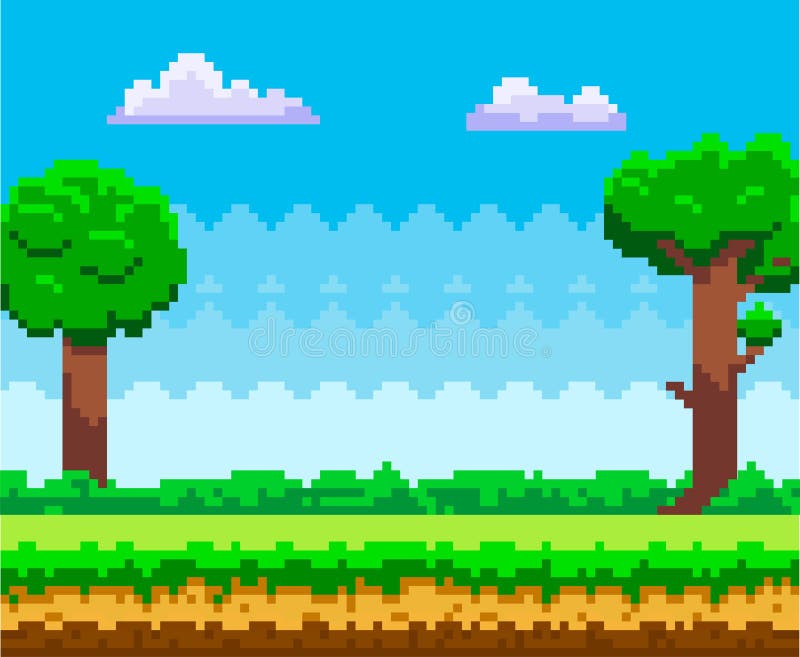 Pixel Game Background Stock Illustrations – 14,393 Pixel Game ...