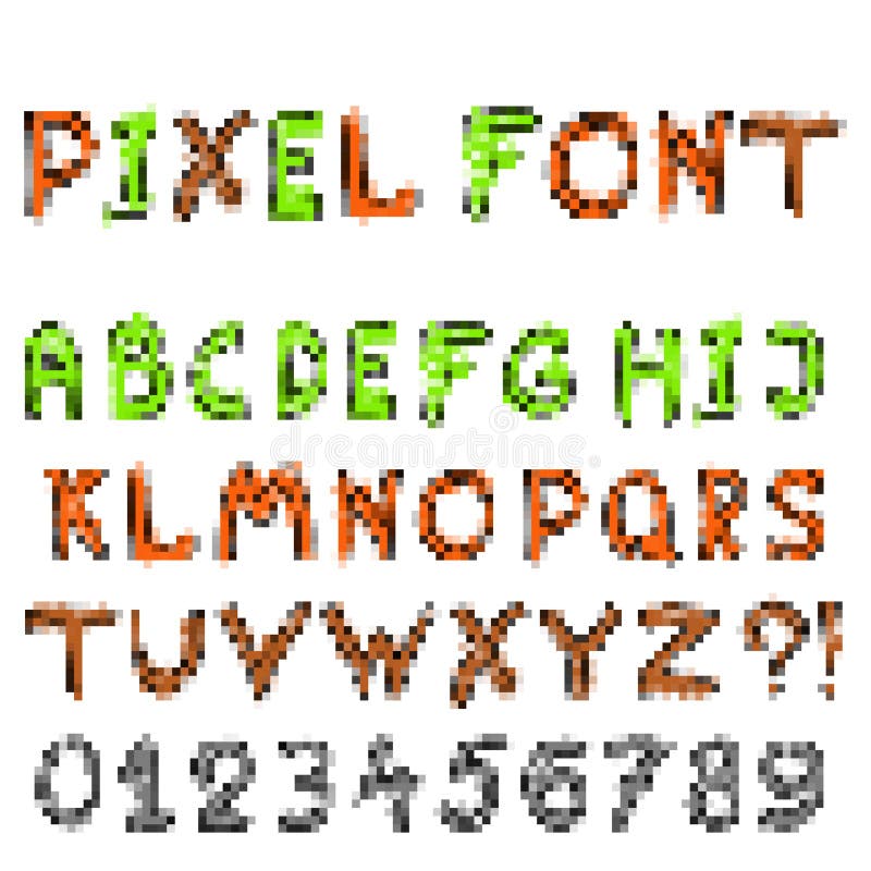 Pixel game font stock vector. Illustration of retro, game - 43207589