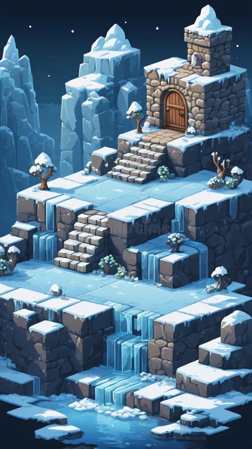 Pixel Game Level Design. Platform Game Asset, Brick, Stones Building 8 ...